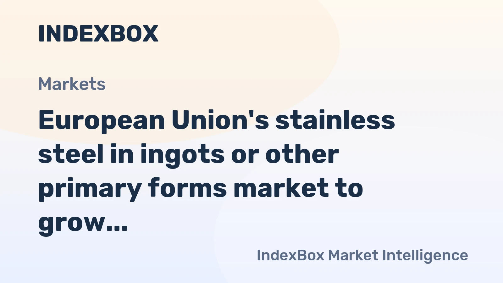 European Union's stainless steel in ingots or other primary forms market to grow at a modest 1.2% CAGR, reaching 1.1M tons by 2035.