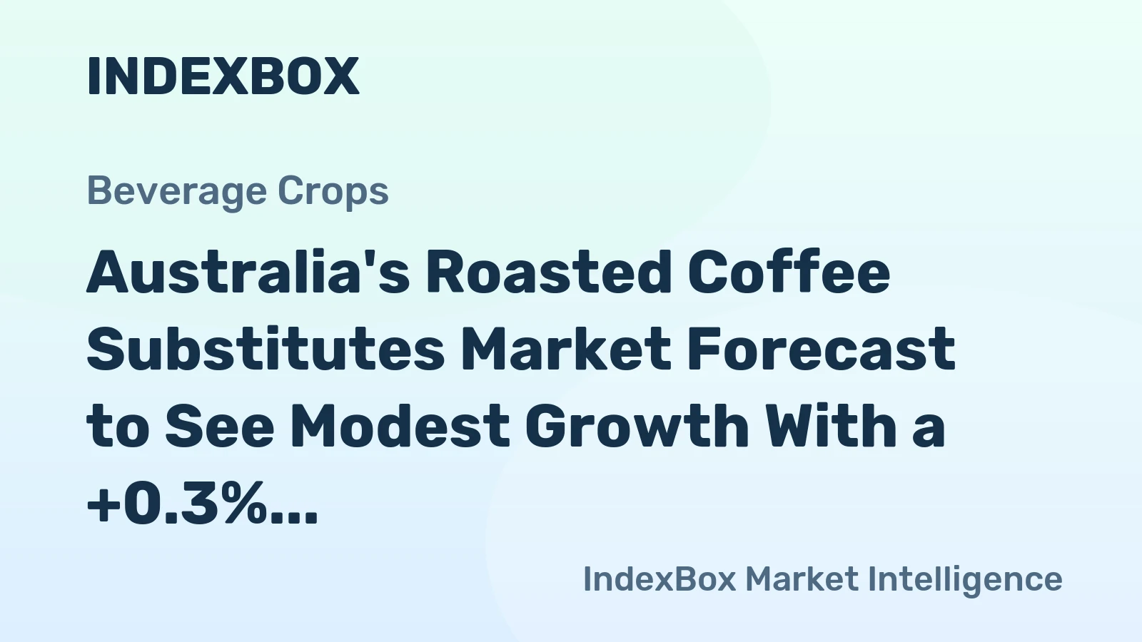 Australia's Roasted Coffee Substitutes Market Forecast to See Modest Growth With a +0.3% Volume CAGR
