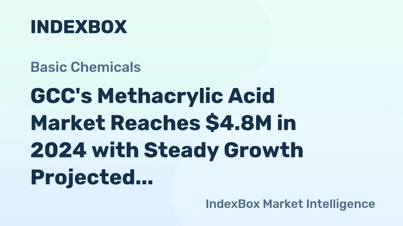 GCC's Methacrylic Acid Market Reaches $4.8M in 2024 with Steady Growth Projected to $5.6M by 2035