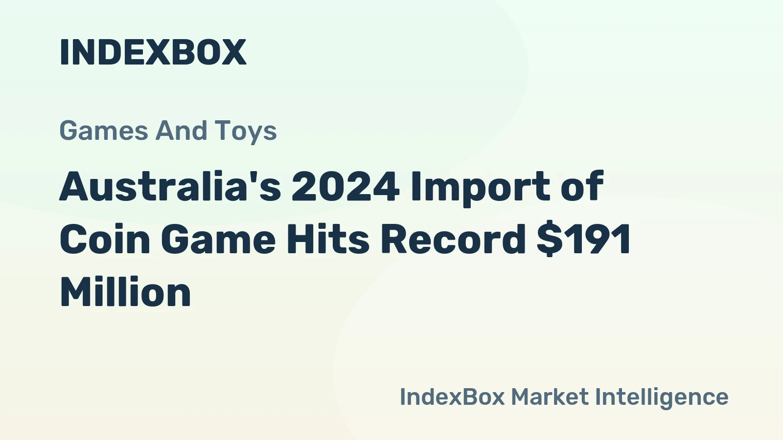 Australia's 2024 Import of Coin Game Hits Record $191 Million
