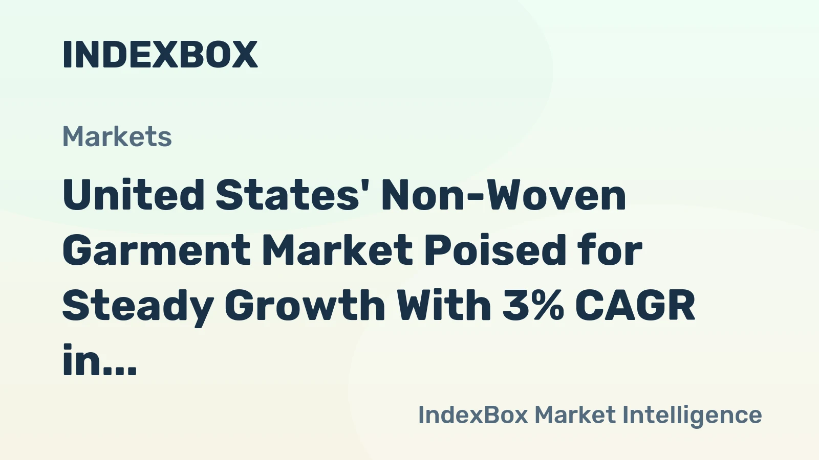 United States' Non-Woven Garment Market Poised for Steady Growth With 3% CAGR in Value Through 2035