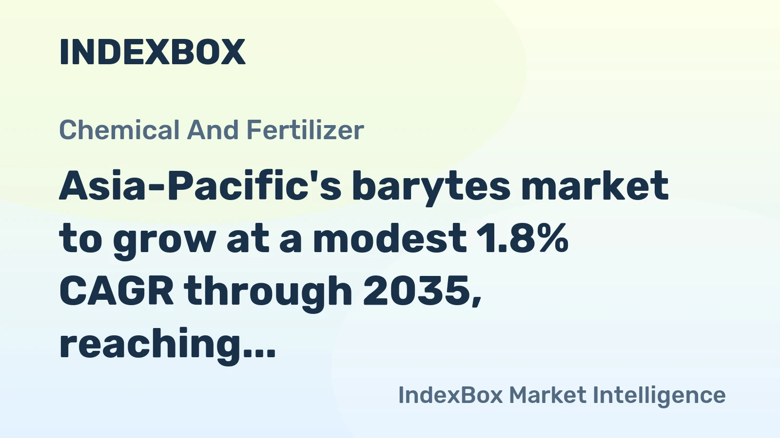 Asia-Pacific's barytes market to grow at a modest 1.8% CAGR through 2035, reaching $541M, driven by sustained regional demand.