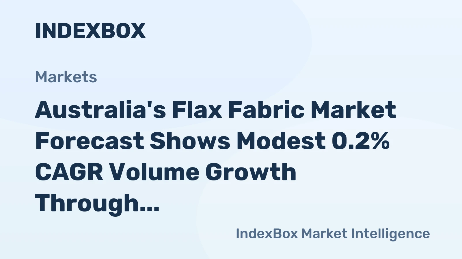 Australia's Flax Fabric Market Forecast Shows Modest 0.2% CAGR Volume Growth Through 2035