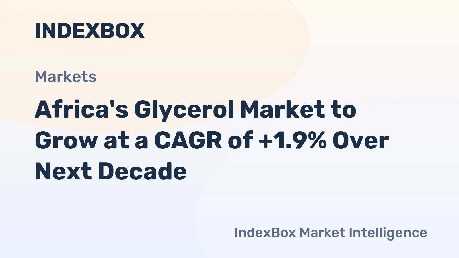 Africa's Glycerol Market to Grow at a CAGR of +1.9% Over Next Decade