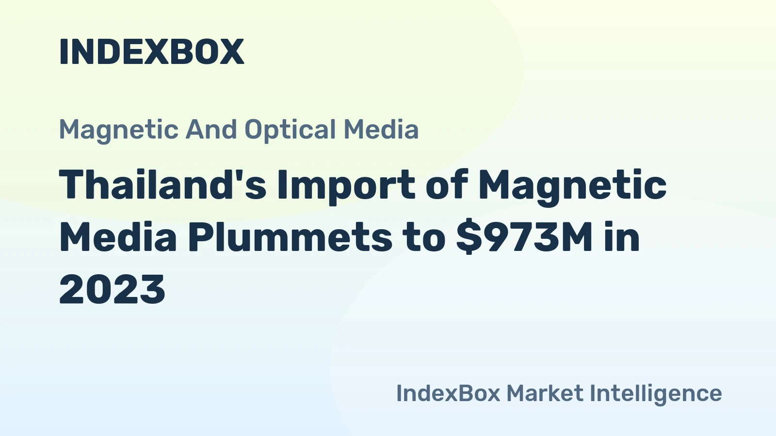 Thailand's Import of Magnetic Media Plummets to $973M in 2023