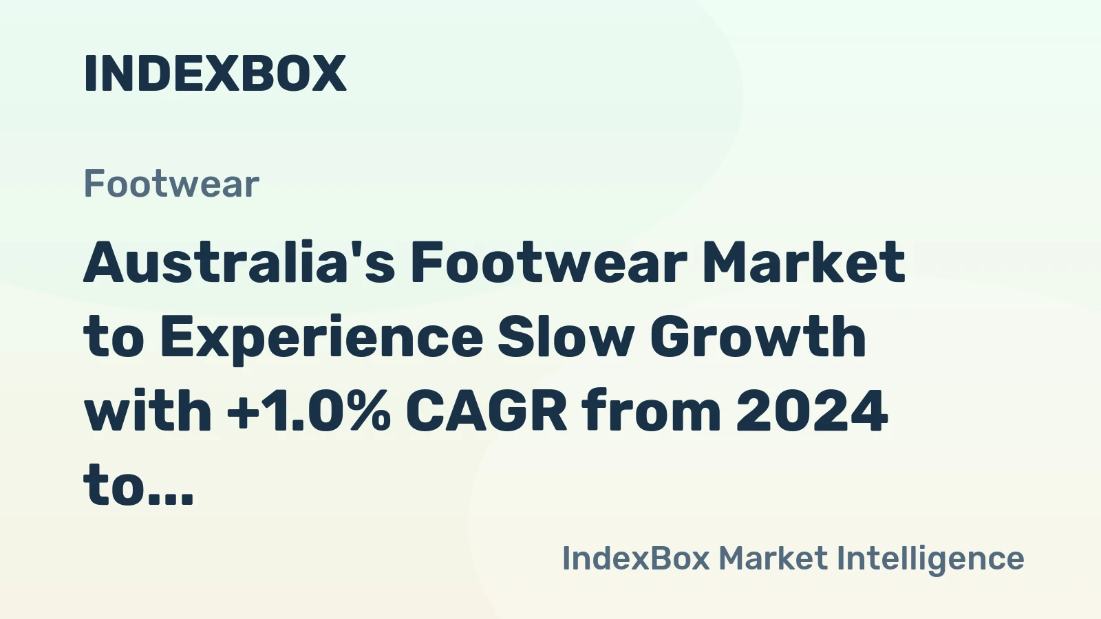 Australia's Footwear Market to Experience Slow Growth with +1.0% CAGR from 2024 to 2035