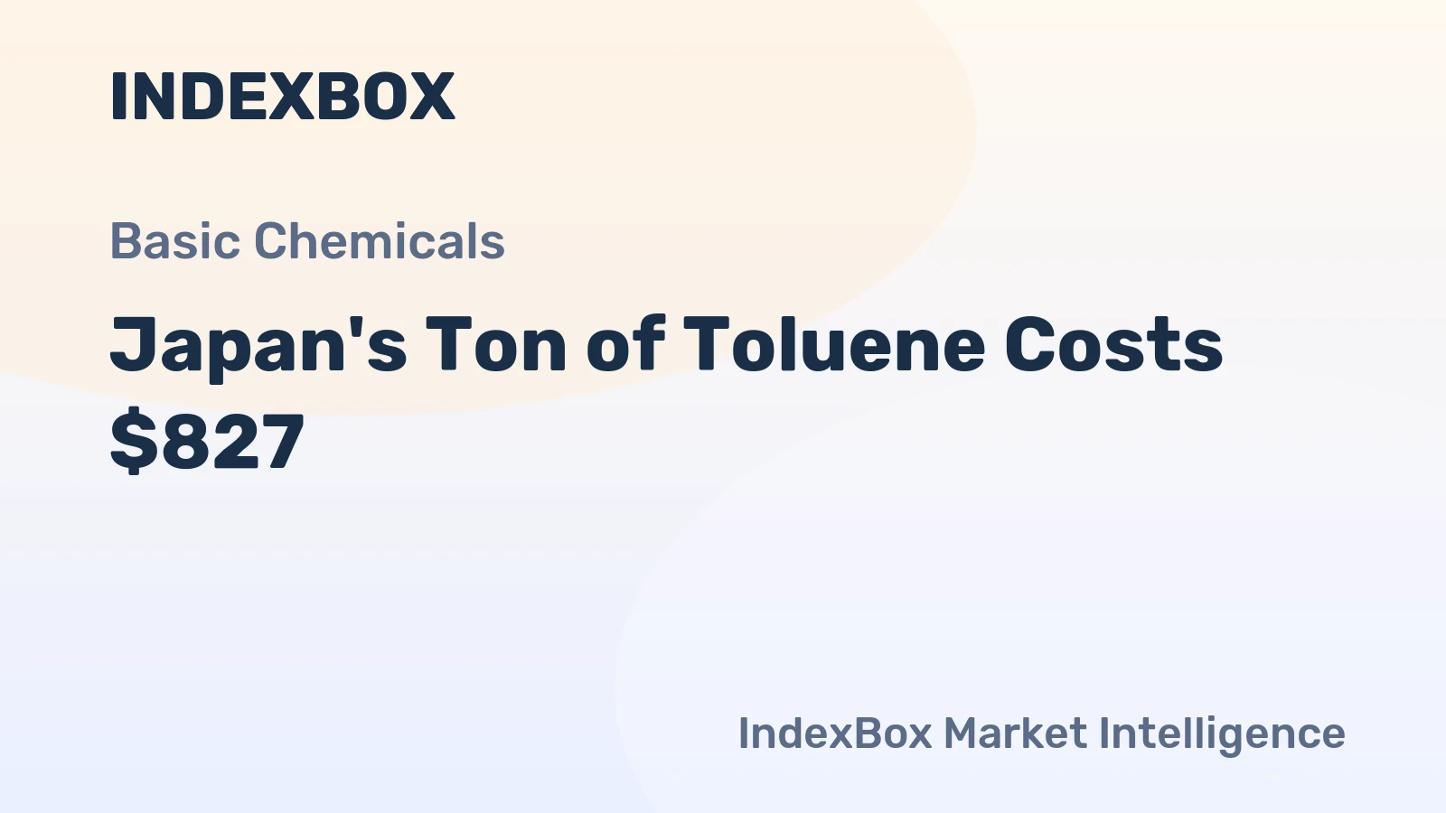 Japan's Ton of Toluene Costs $827