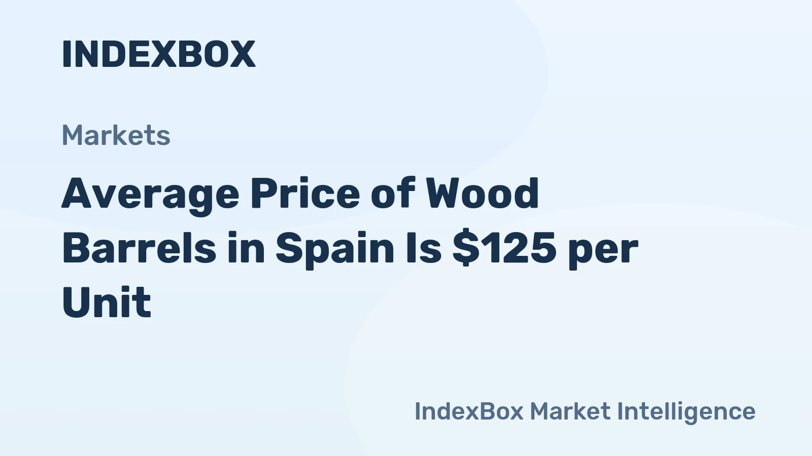 Average Price of Wood Barrels in Spain Is $125 per Unit