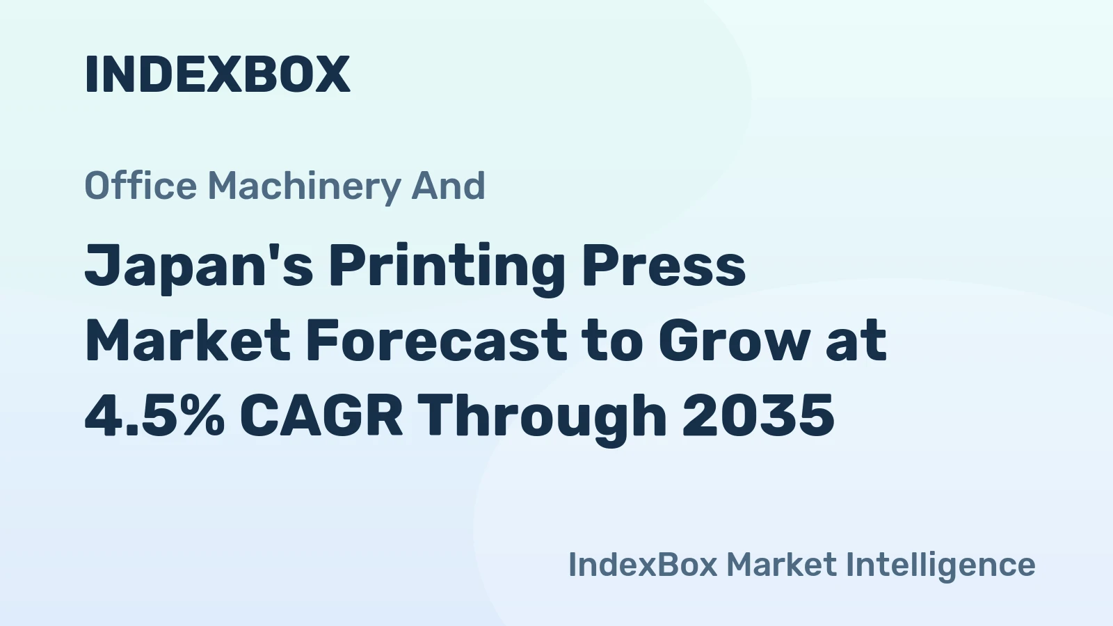 Japan's Printing Press Market Forecast to Grow at 4.5% CAGR Through 2035