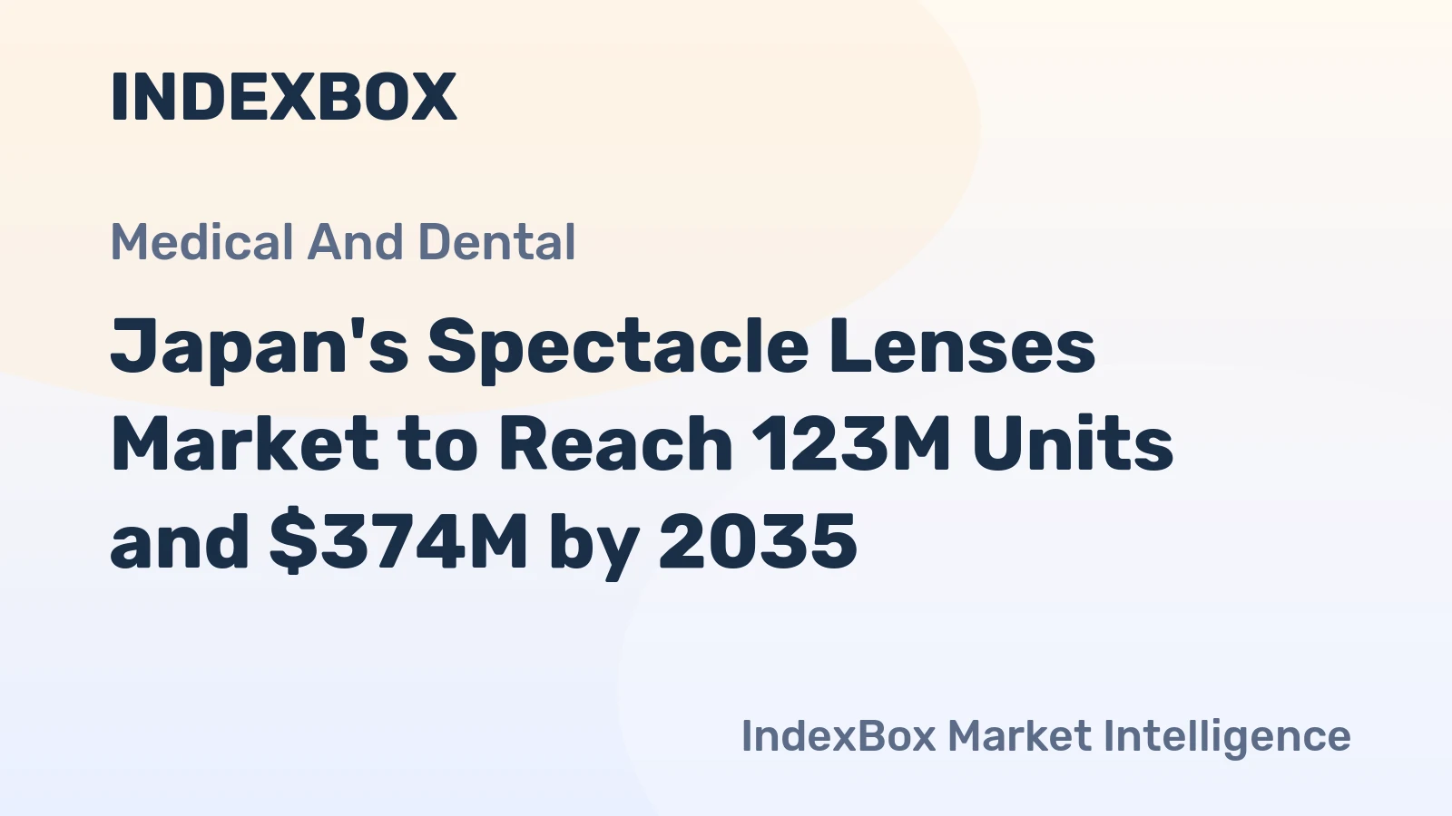 Japan's Spectacle Lenses Market to Reach 123M Units and $374M by 2035