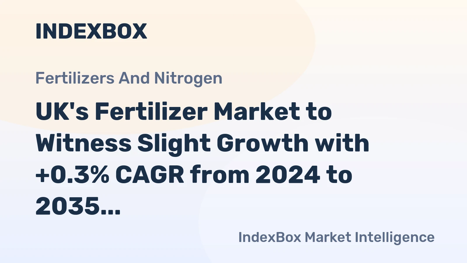 UK's Fertilizer Market to Witness Slight Growth with +0.3% CAGR from 2024 to 2035