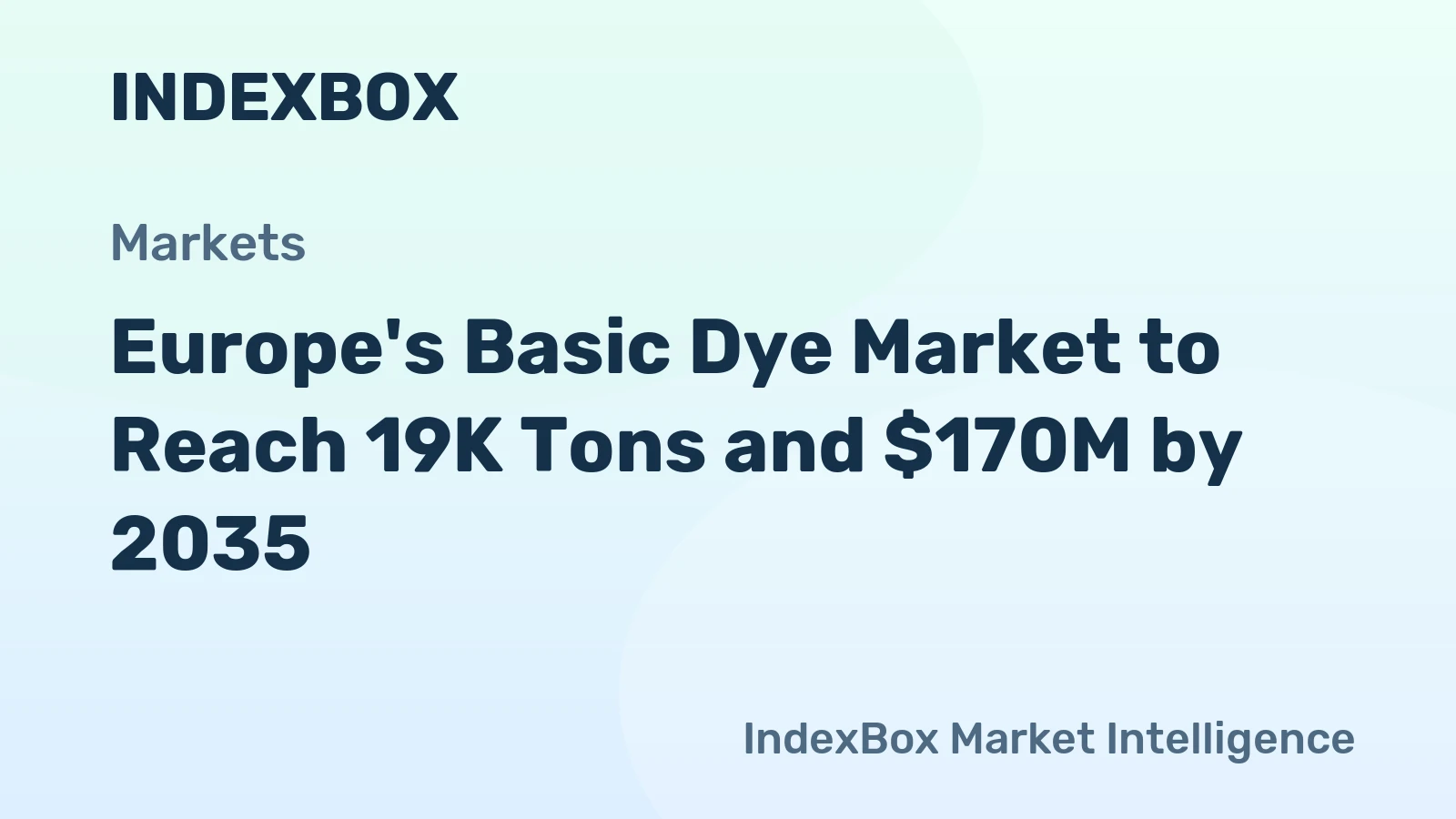 Europe's Basic Dye Market to Reach 19K Tons and $170M by 2035