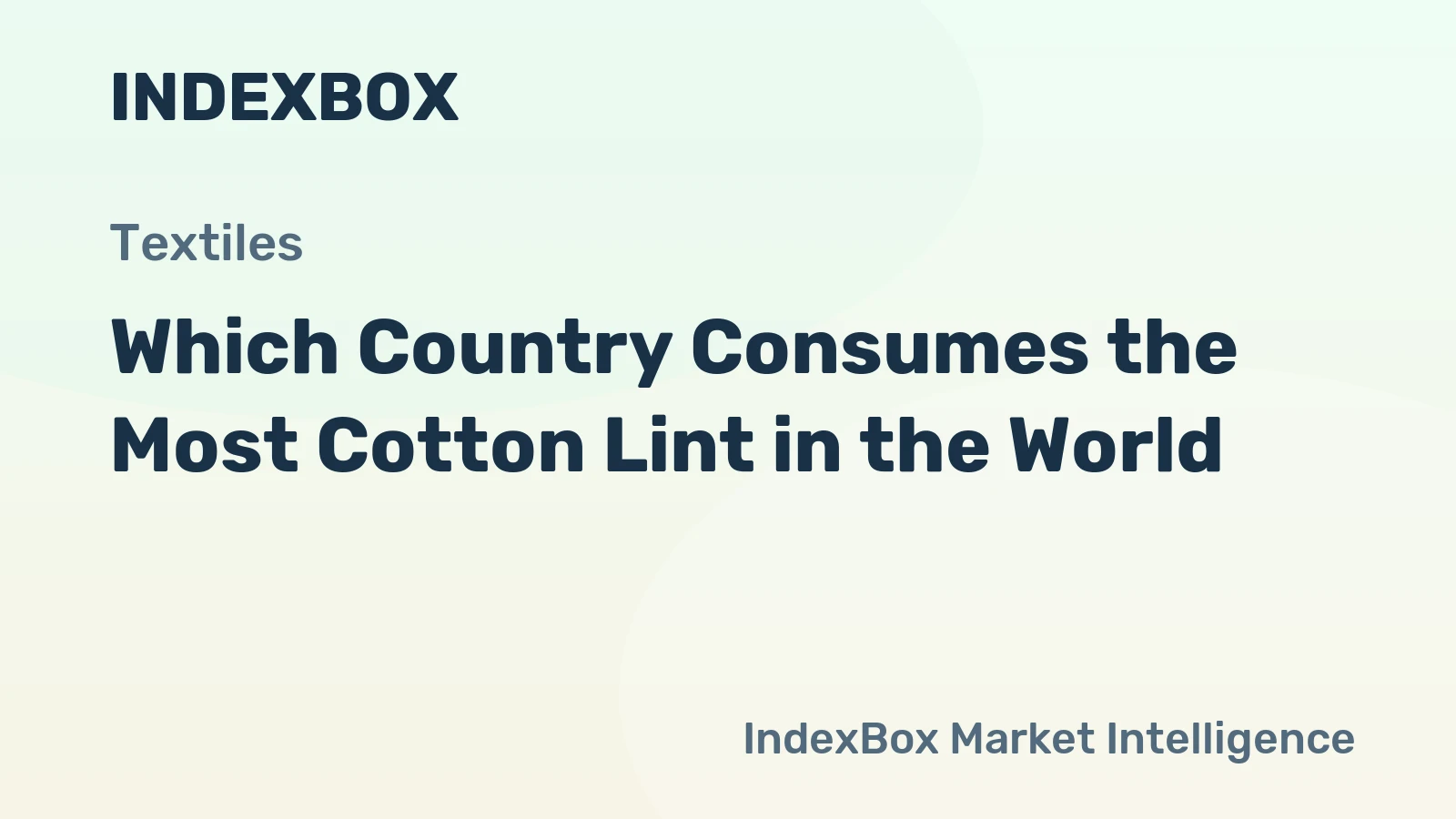 Which Country Consumes the Most Cotton Lint in the World?