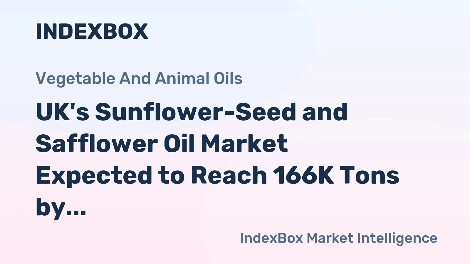 UK's Sunflower-Seed and Safflower Oil Market Expected to Reach 166K Tons by 2035