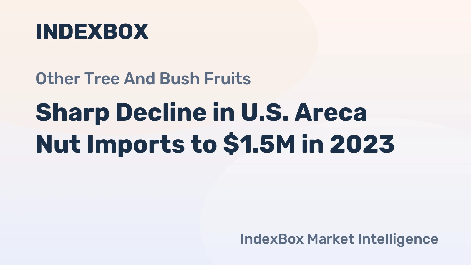 Sharp Decline in U.S. Areca Nut Imports to $1.5M in 2023