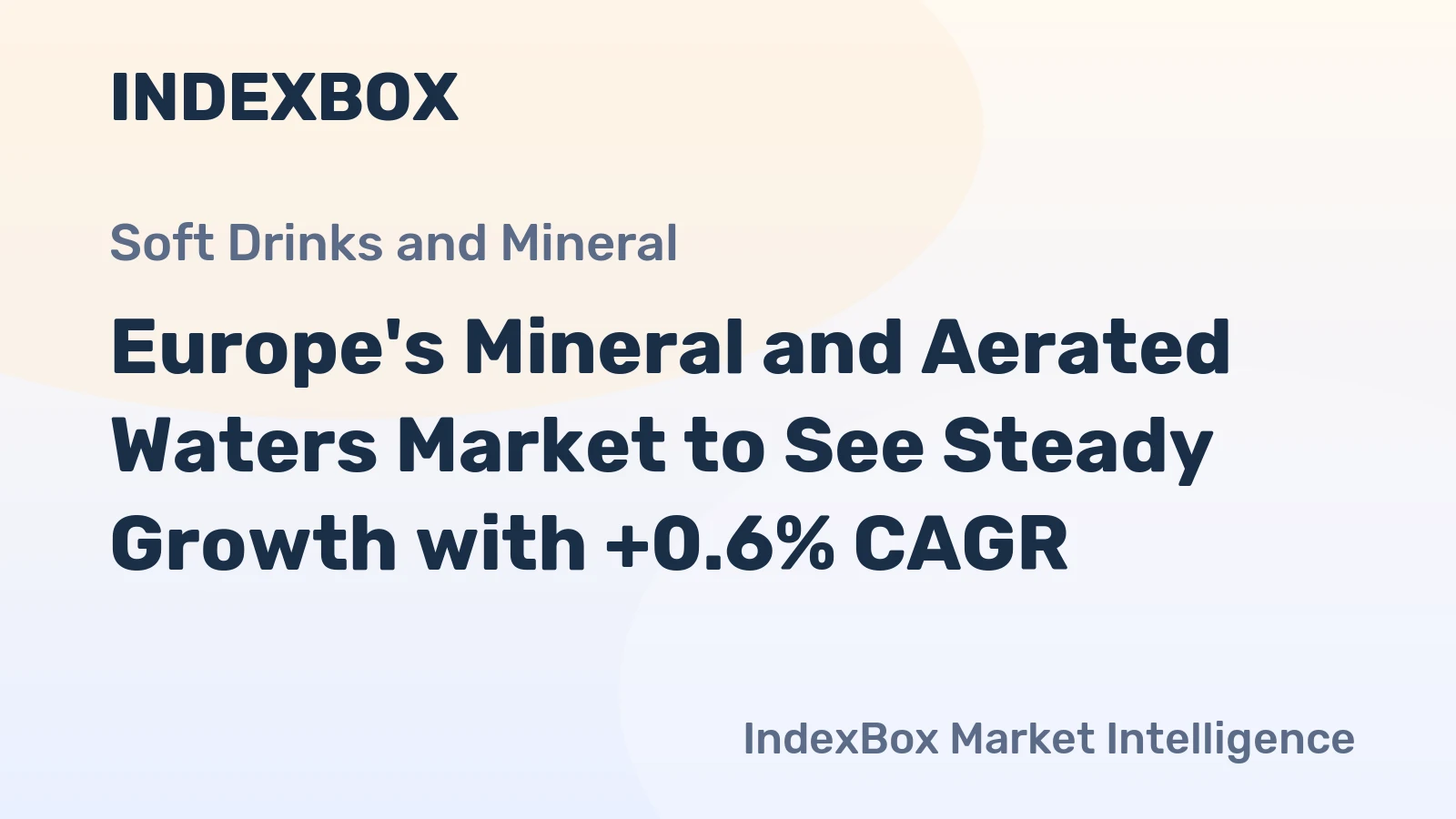Europe's Mineral and Aerated Waters Market to See Steady Growth with +0.6% CAGR