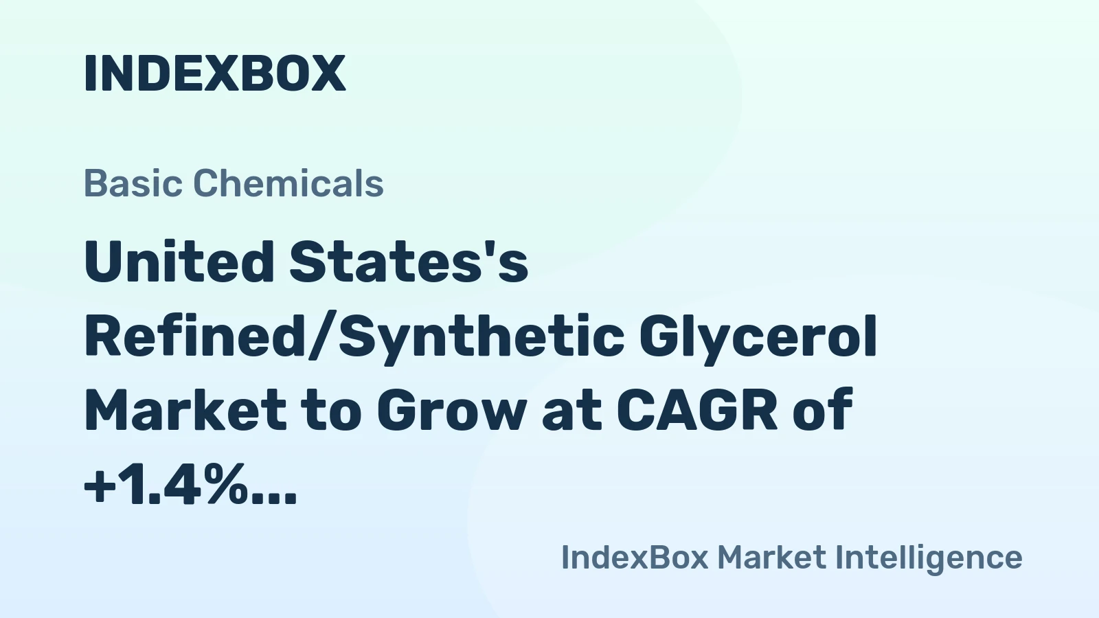 United States's Refined/Synthetic Glycerol Market to Grow at CAGR of +1.4% from 2024 to 2035
