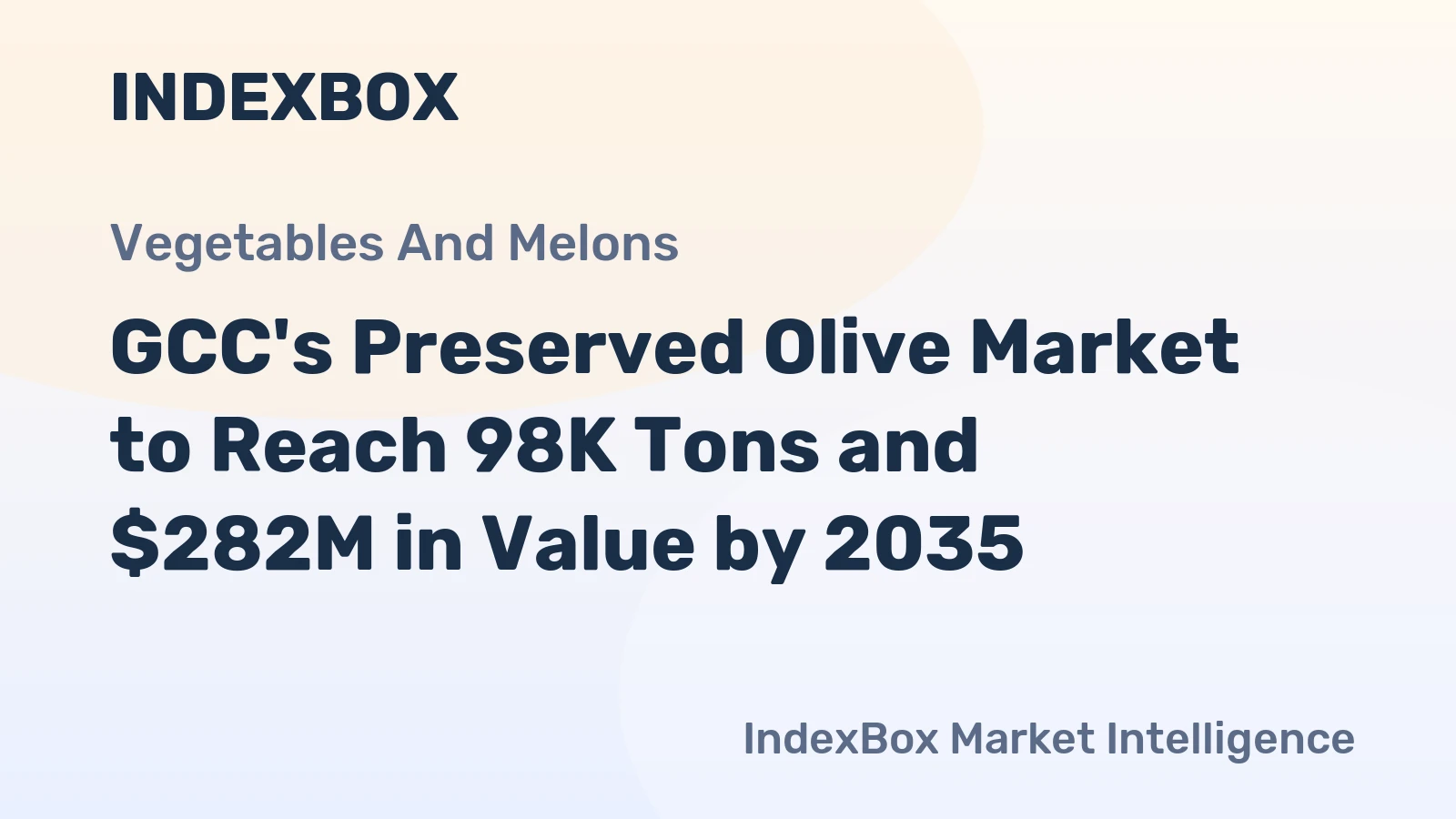 GCC's Preserved Olive Market to Reach 98K Tons and $282M in Value by 2035