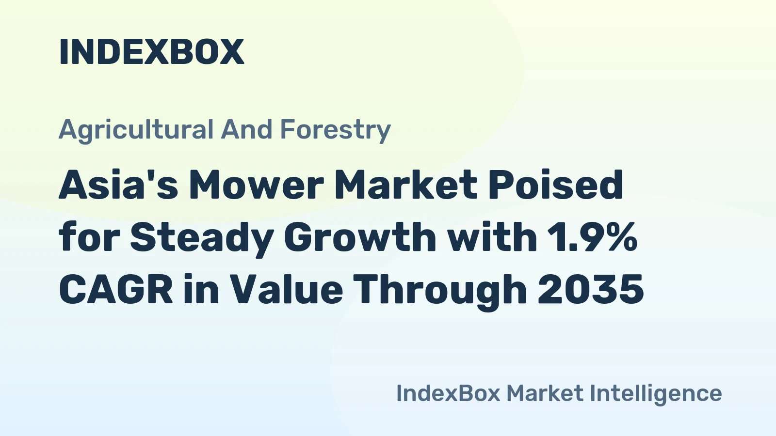 Asia's Mower Market Poised for Steady Growth with 1.9% CAGR in Value Through 2035