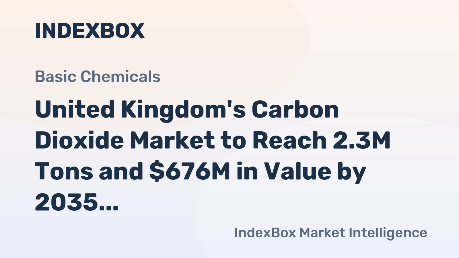 United Kingdom's Carbon Dioxide Market to Reach 2.3M Tons and $676M in Value by 2035