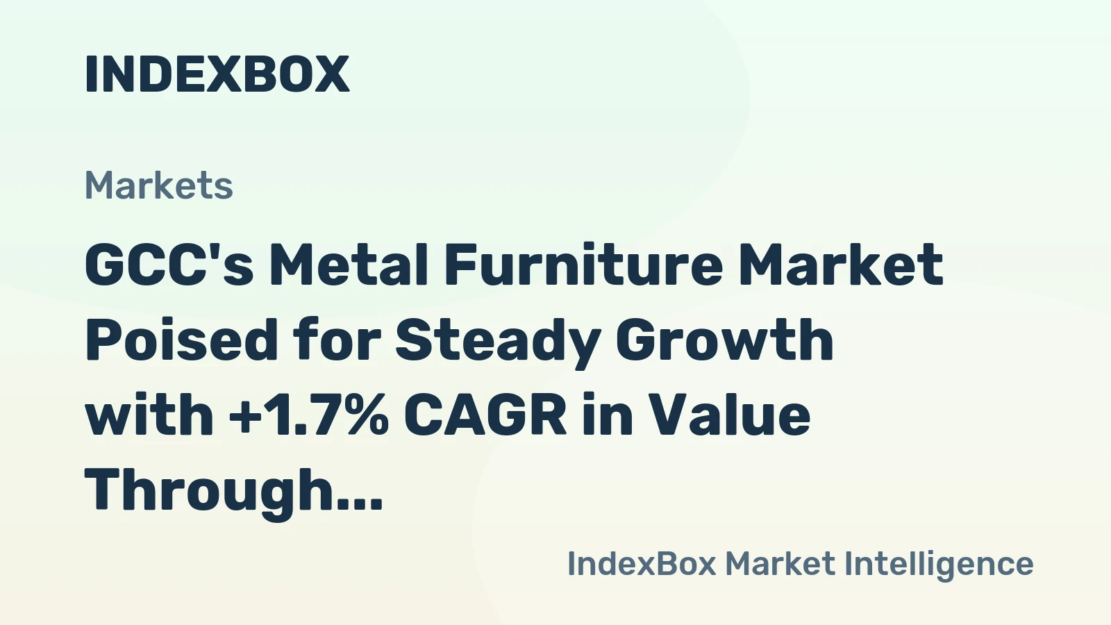 GCC's Metal Furniture Market Poised for Steady Growth with +1.7% CAGR in Value Through 2035