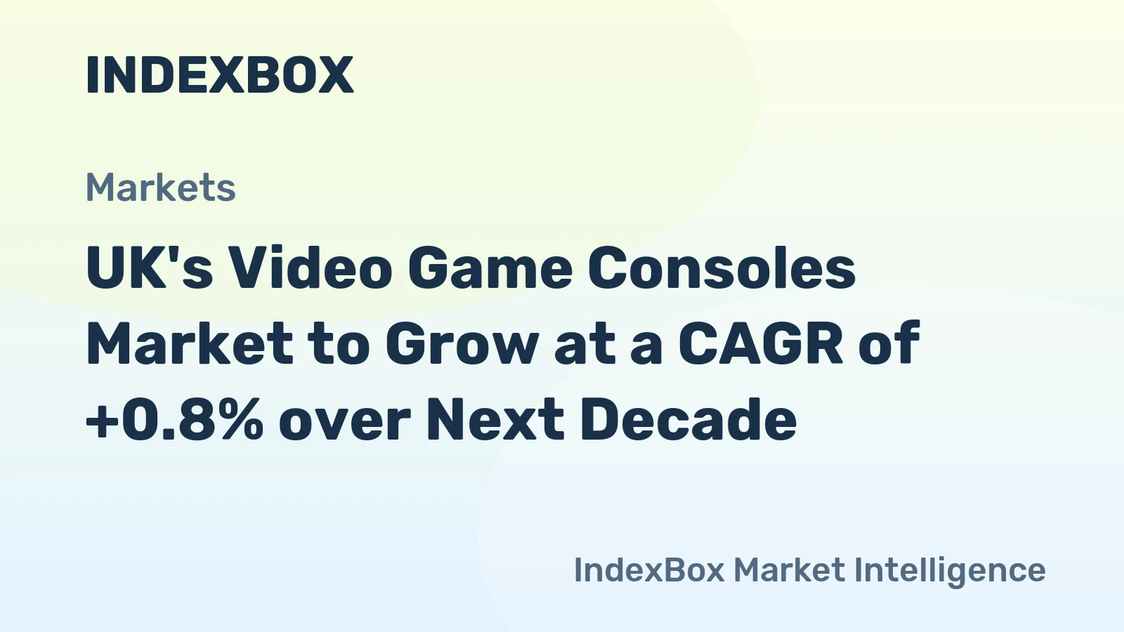 UK's Video Game Consoles Market to Grow at a CAGR of +0.8% over Next Decade