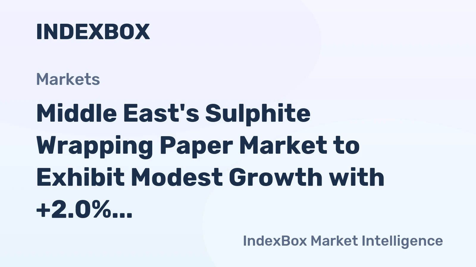 Middle East's Sulphite Wrapping Paper Market to Exhibit Modest Growth with +2.0% CAGR from 2024-2035