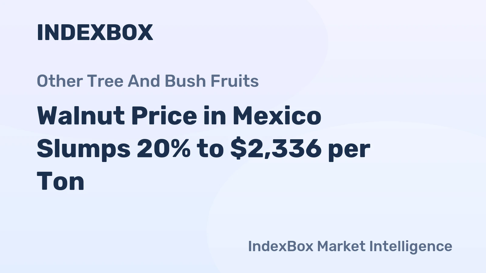 Walnut Price in Mexico Slumps 20% to $2,336 per Ton