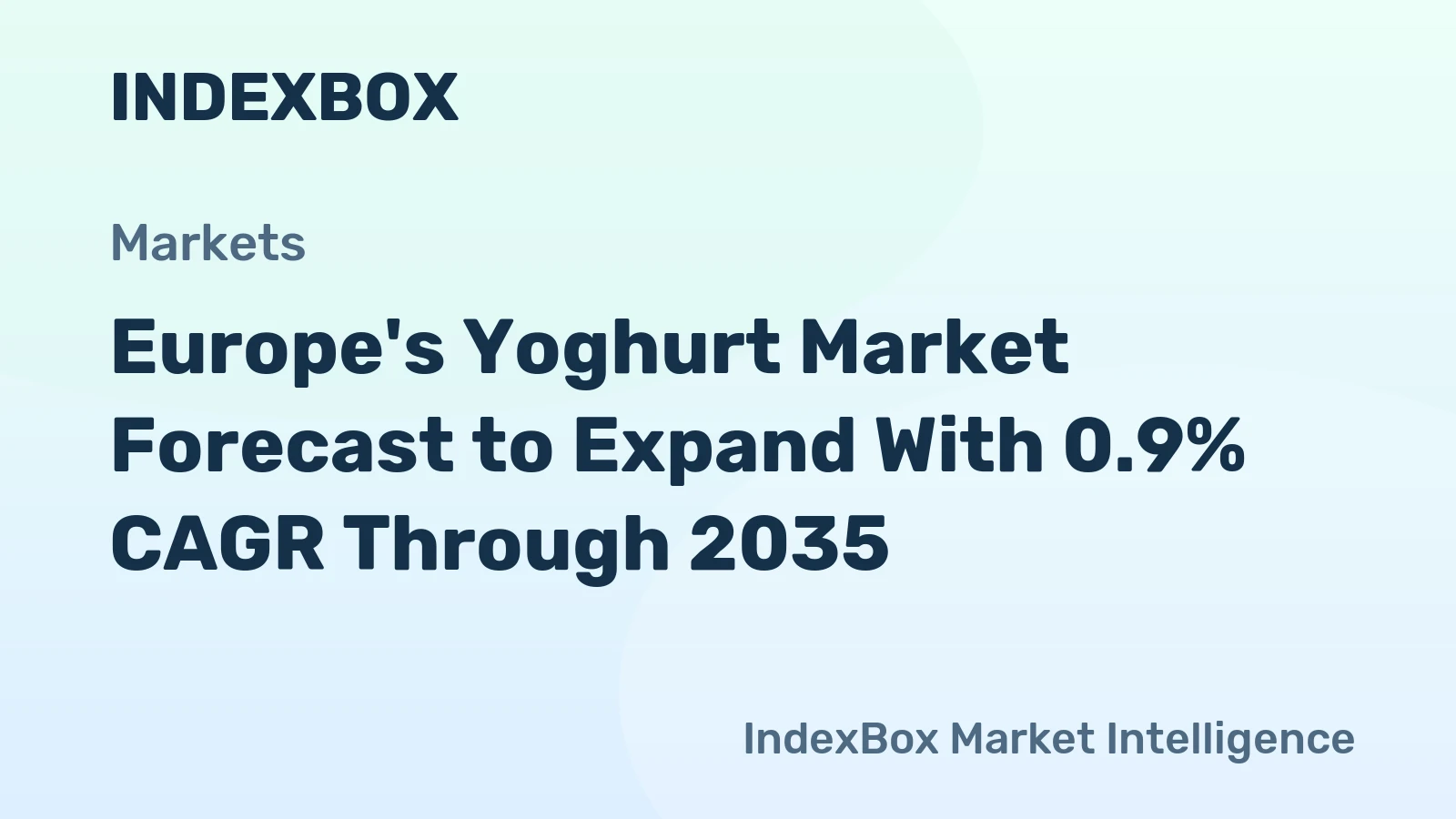 Europe's Yoghurt Market Forecast to Expand With 0.9% CAGR Through 2035