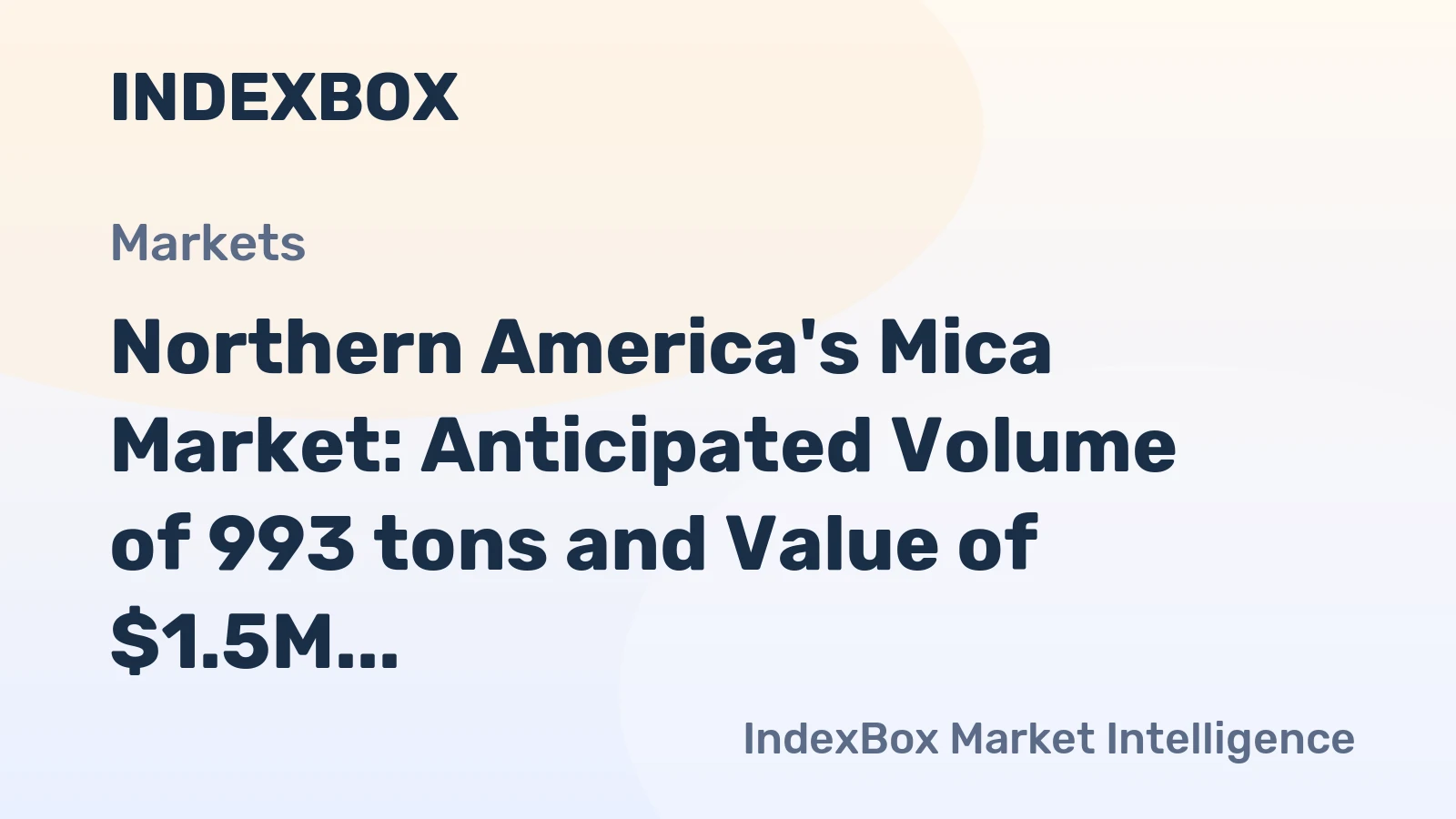 Northern America's Mica Market: Anticipated Volume of 993 tons and Value of $1.5M Forecasted by 2035