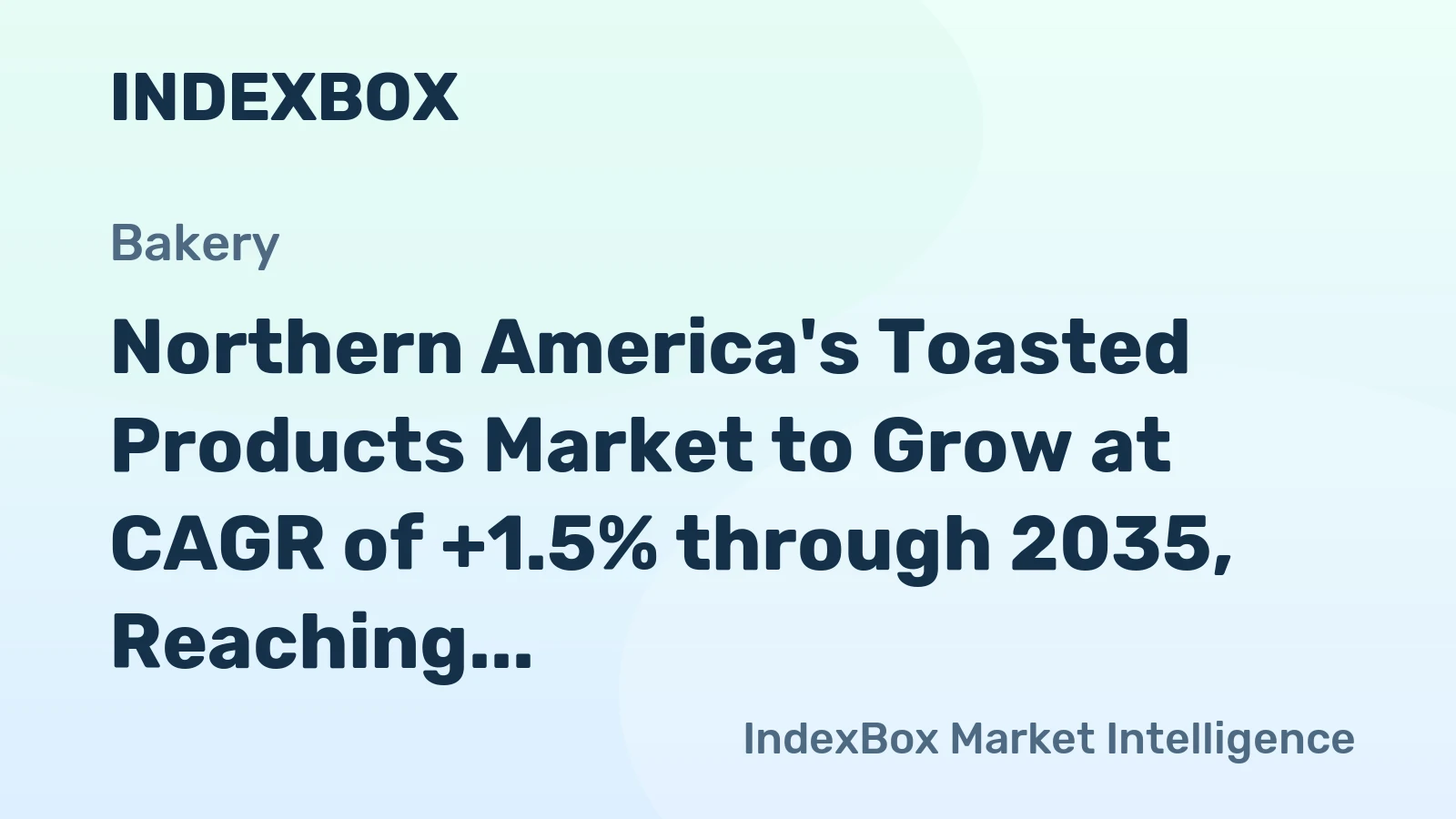Northern America's Toasted Products Market to Grow at CAGR of +1.5% through 2035, Reaching $2.6B in Value