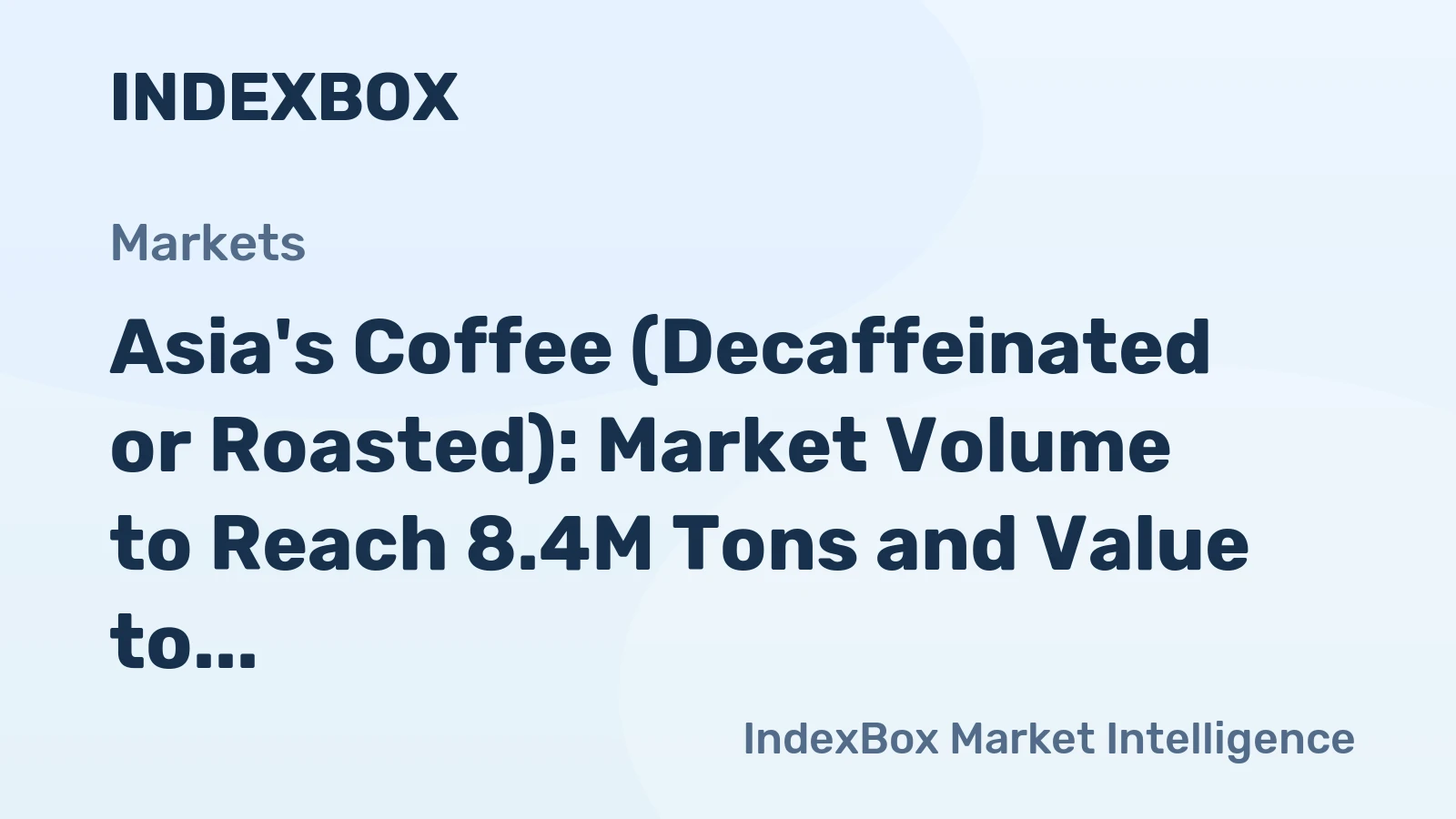 Asia's Coffee (Decaffeinated or Roasted): Market Volume to Reach 8.4M Tons and Value to Hit $61.5B by 2035