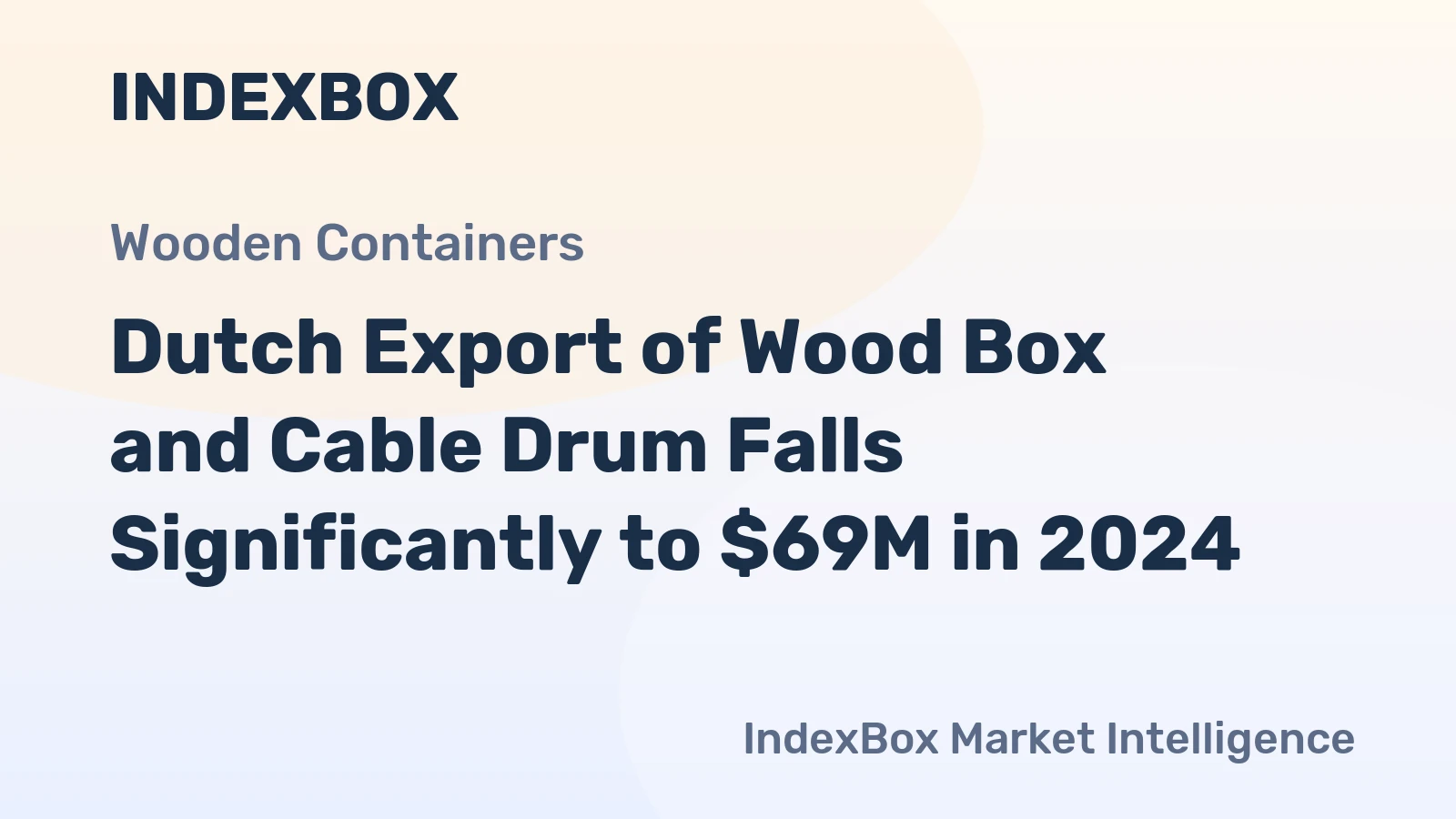 Dutch Export of Wood Box and Cable Drum Falls Significantly to $69M in 2024