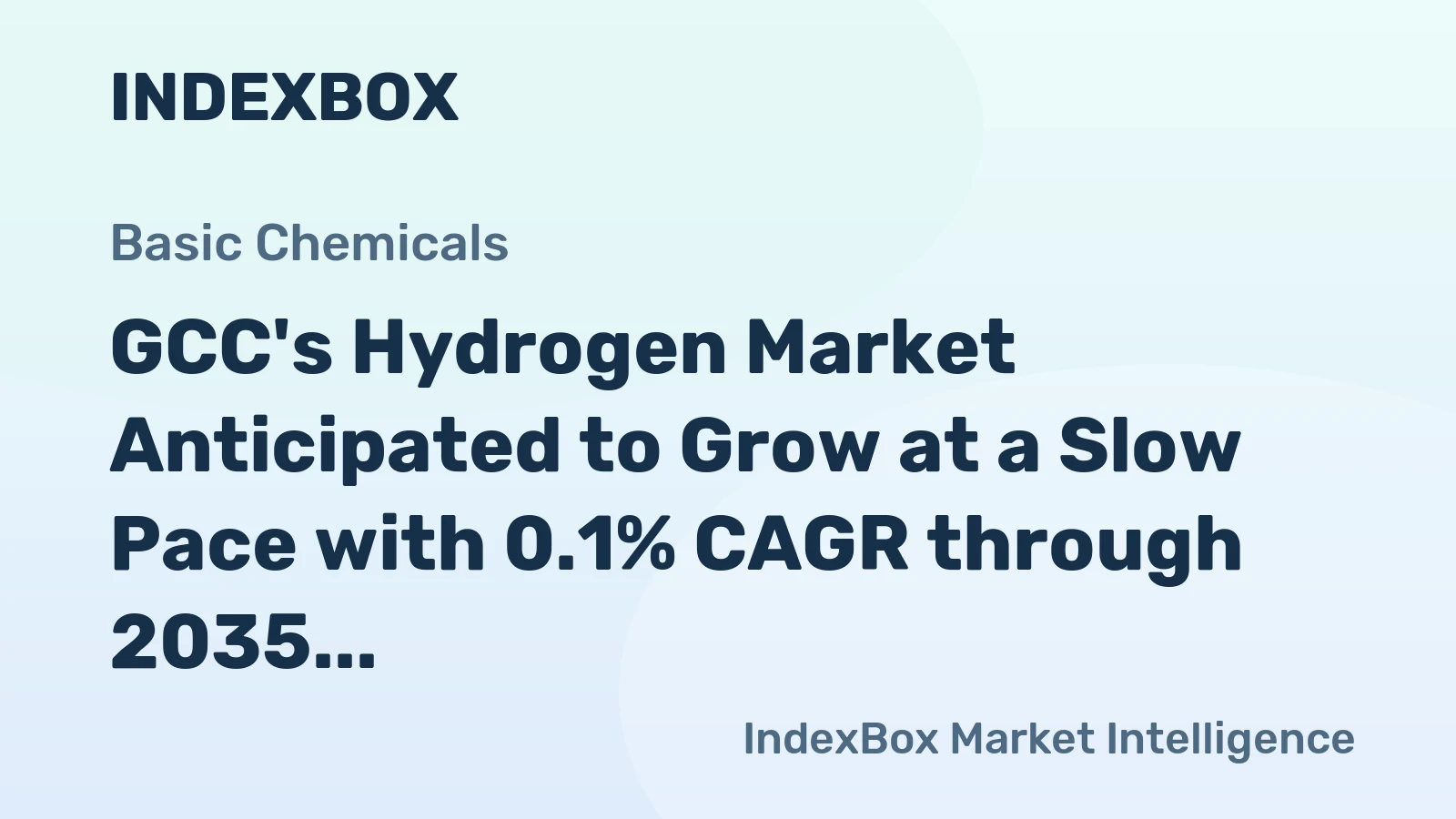 GCC's Hydrogen Market Anticipated to Grow at a Slow Pace with 0.1% CAGR through 2035