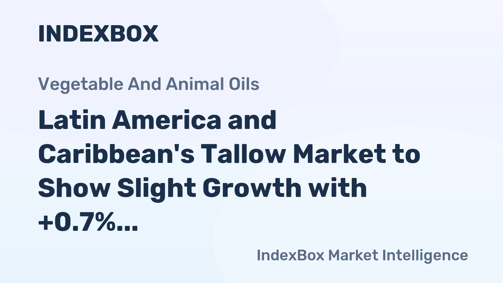 Latin America and Caribbean's Tallow Market to Show Slight Growth with +0.7% CAGR Reaching $1.4B by 2035