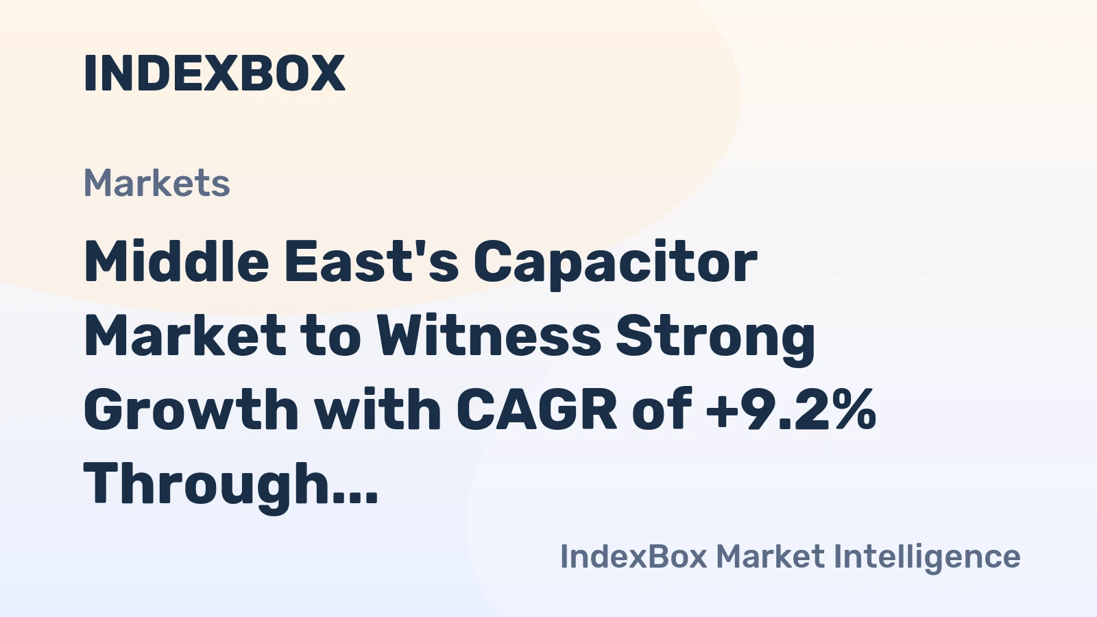 Middle East's Capacitor Market to Witness Strong Growth with CAGR of +9.2% Through 2035