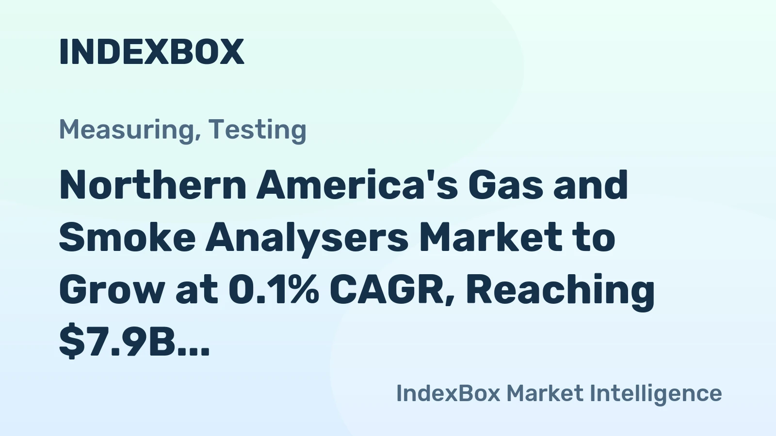 Northern America's Gas and Smoke Analysers Market to Grow at 0.1% CAGR, Reaching $7.9B by 2035