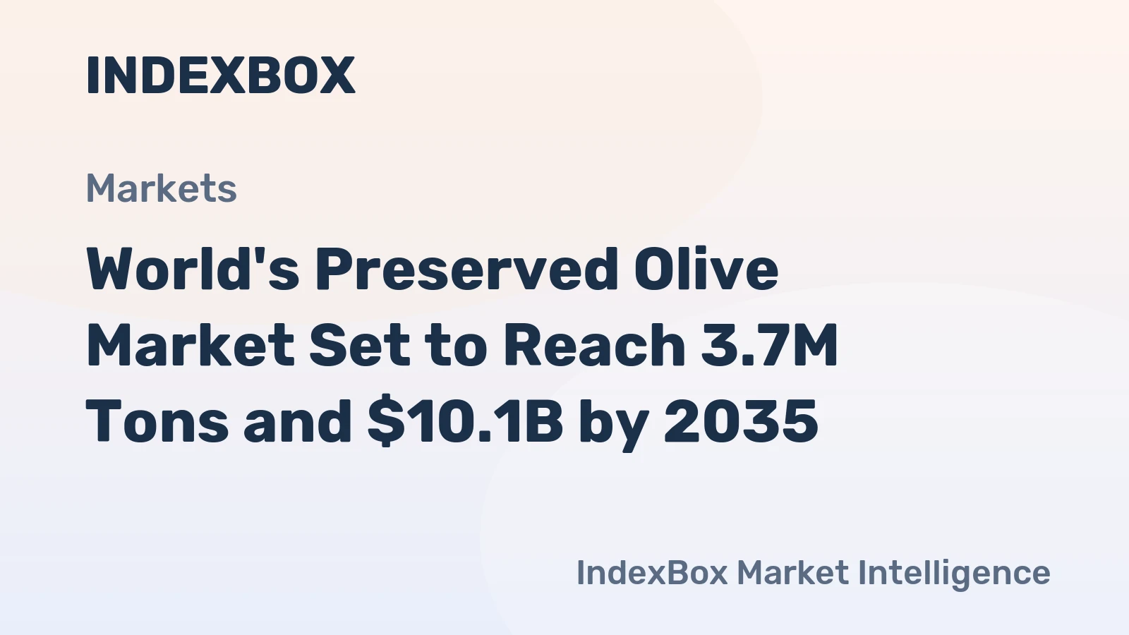 World's Preserved Olive Market Set to Reach 3.7M Tons and $10.1B by 2035