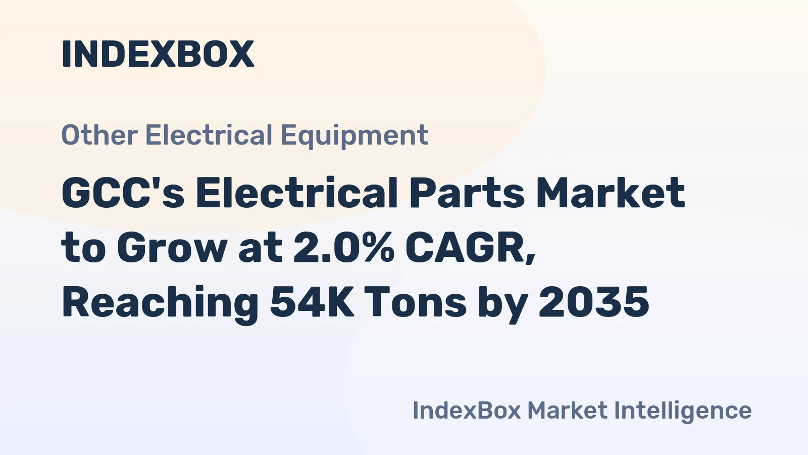GCC's Electrical Parts Market to Grow at 2.0% CAGR, Reaching 54K Tons by 2035