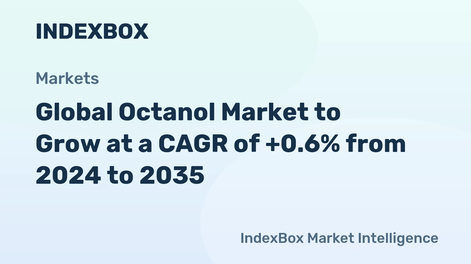 Global Octanol Market to Grow at a CAGR of +0.6% from 2024 to 2035