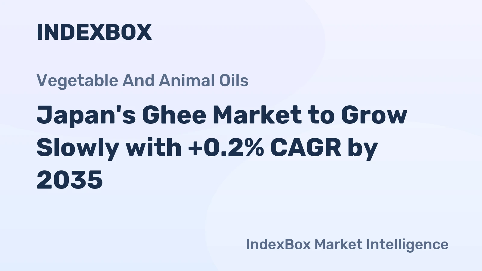 Japan's Ghee Market to Grow Slowly with +0.2% CAGR by 2035