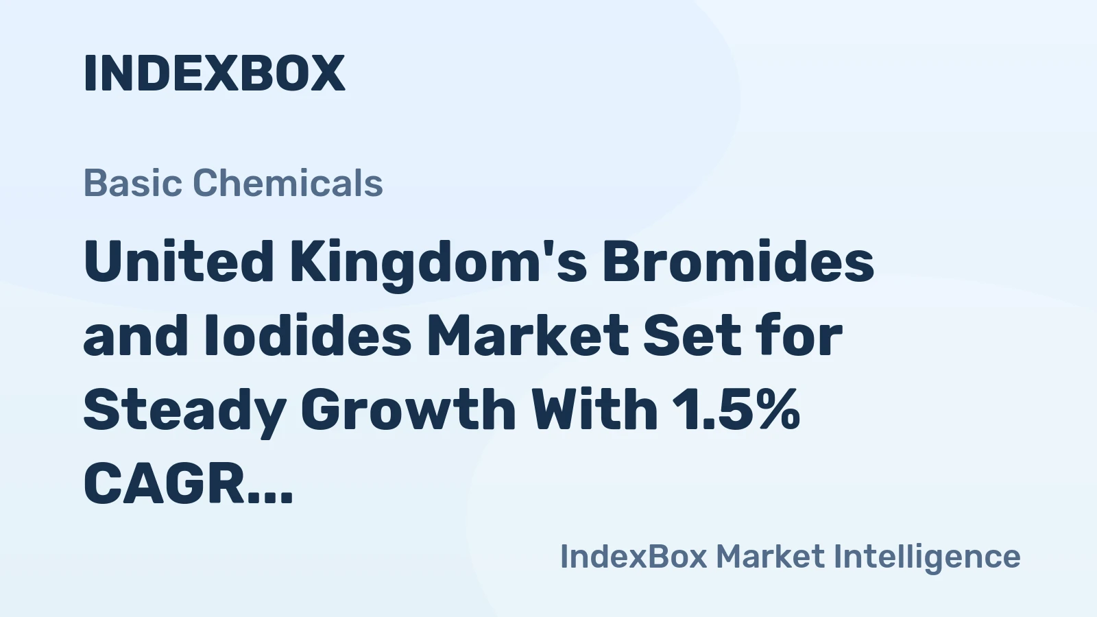 United Kingdom's Bromides and Iodides Market Set for Steady Growth With 1.5% CAGR Through 2035