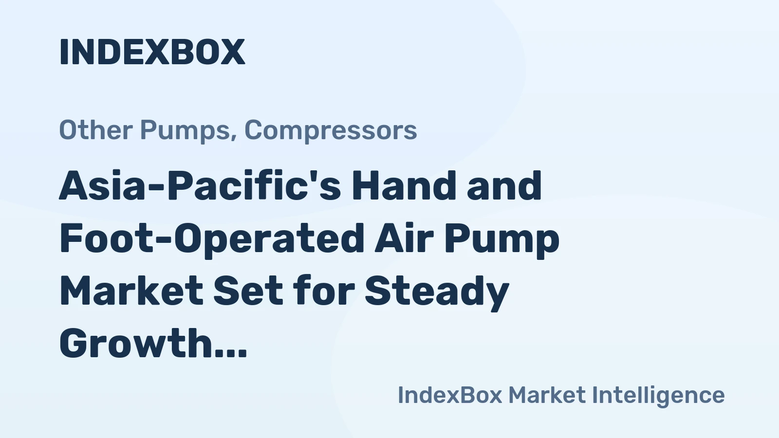 Asia-Pacific's Hand and Foot-Operated Air Pump Market Set for Steady Growth with a +1.4% CAGR