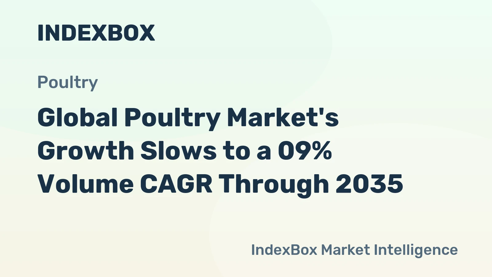 Global Poultry Market's Growth Slows to a 09% Volume CAGR Through 2035
