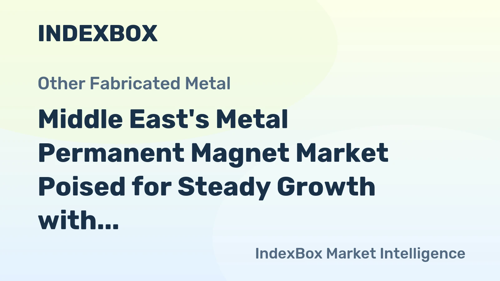 Middle East's Metal Permanent Magnet Market Poised for Steady Growth with 3.2% CAGR in Value