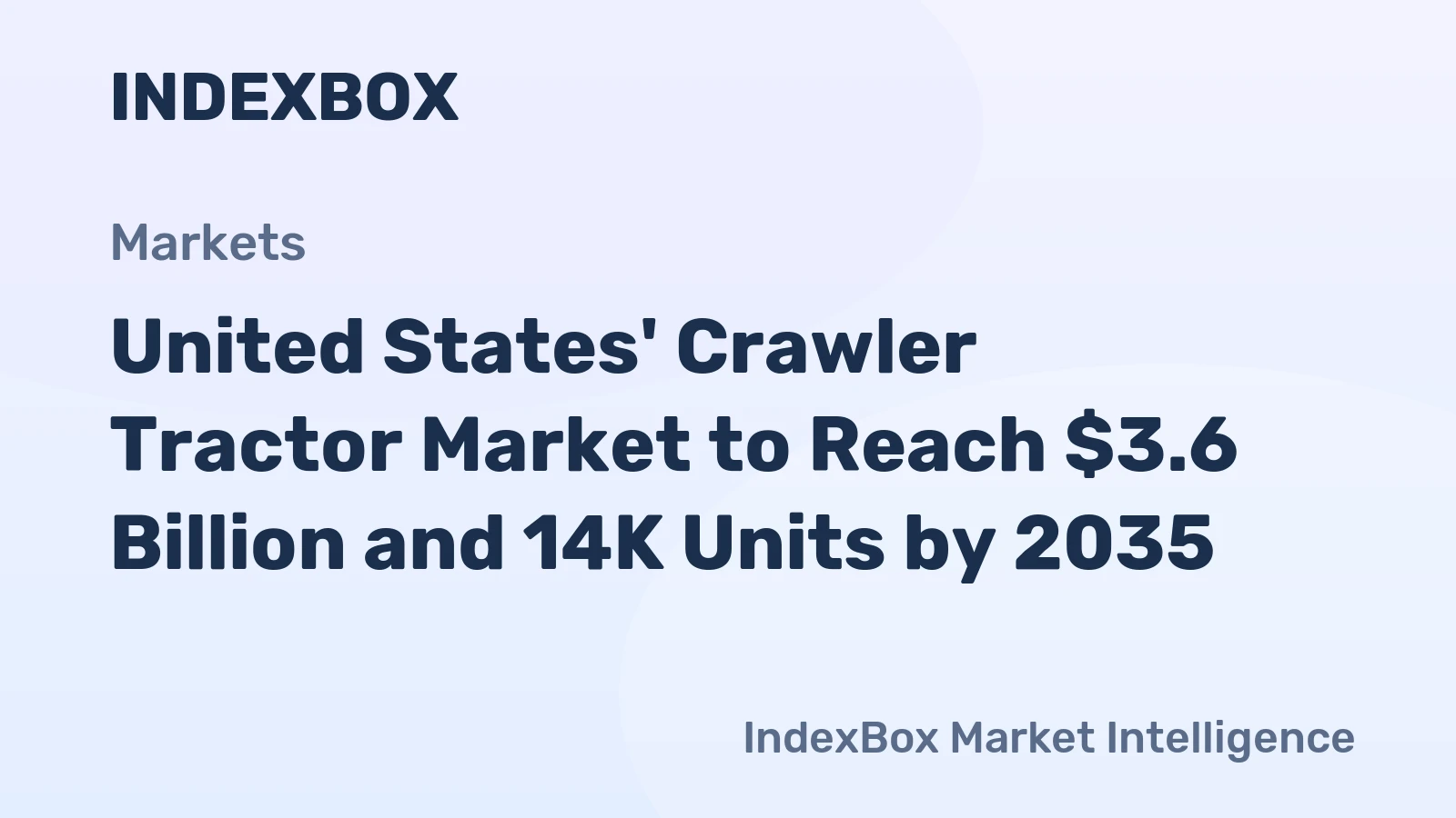 United States' Crawler Tractor Market to Reach $3.6 Billion and 14K Units by 2035