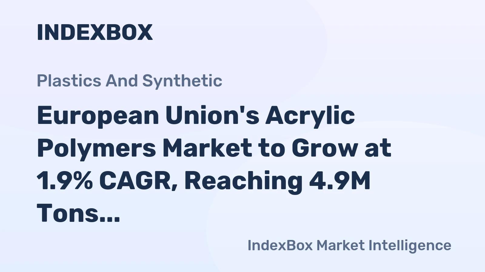 European Union's Acrylic Polymers Market to Grow at 1.9% CAGR, Reaching 4.9M Tons by 2035