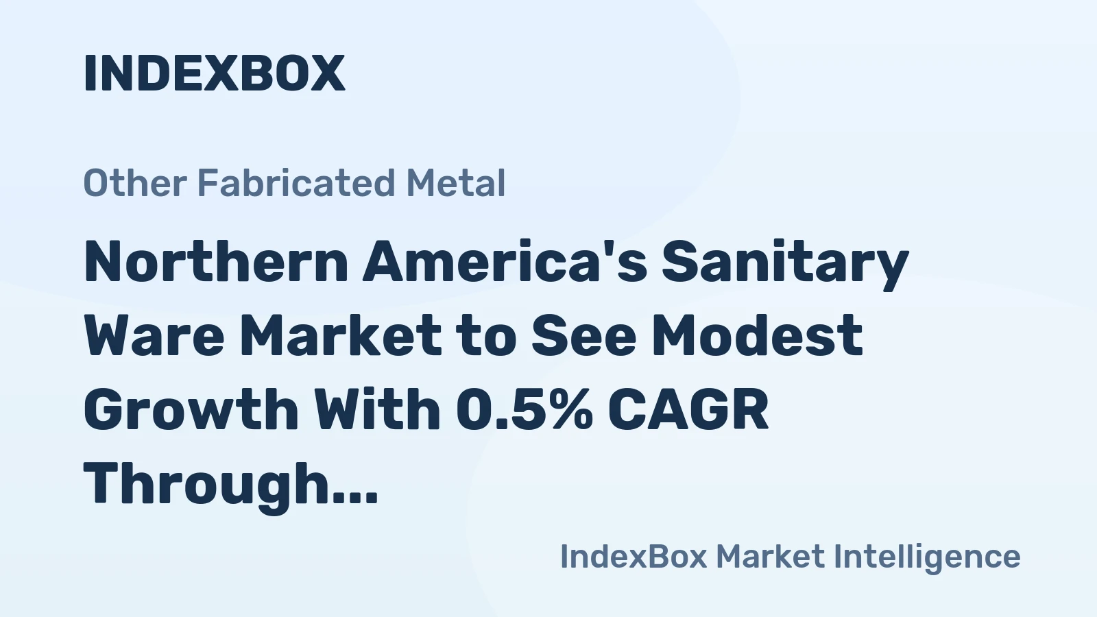 Northern America's Sanitary Ware Market to See Modest Growth With 0.5% CAGR Through 2035