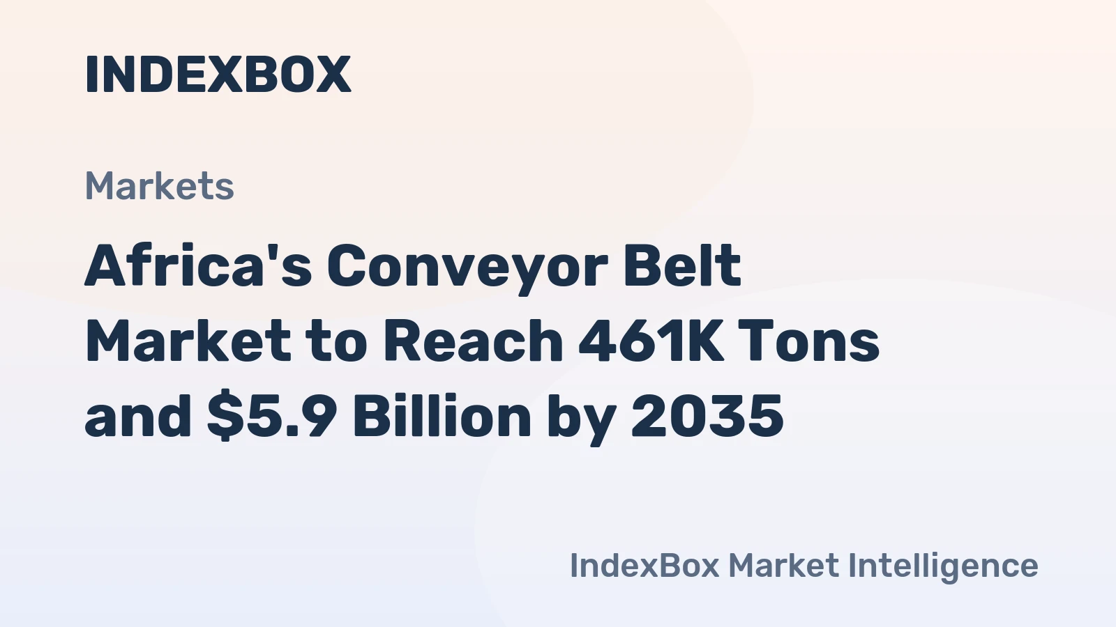 Africa's Conveyor Belt Market to Reach 461K Tons and $5.9 Billion by 2035