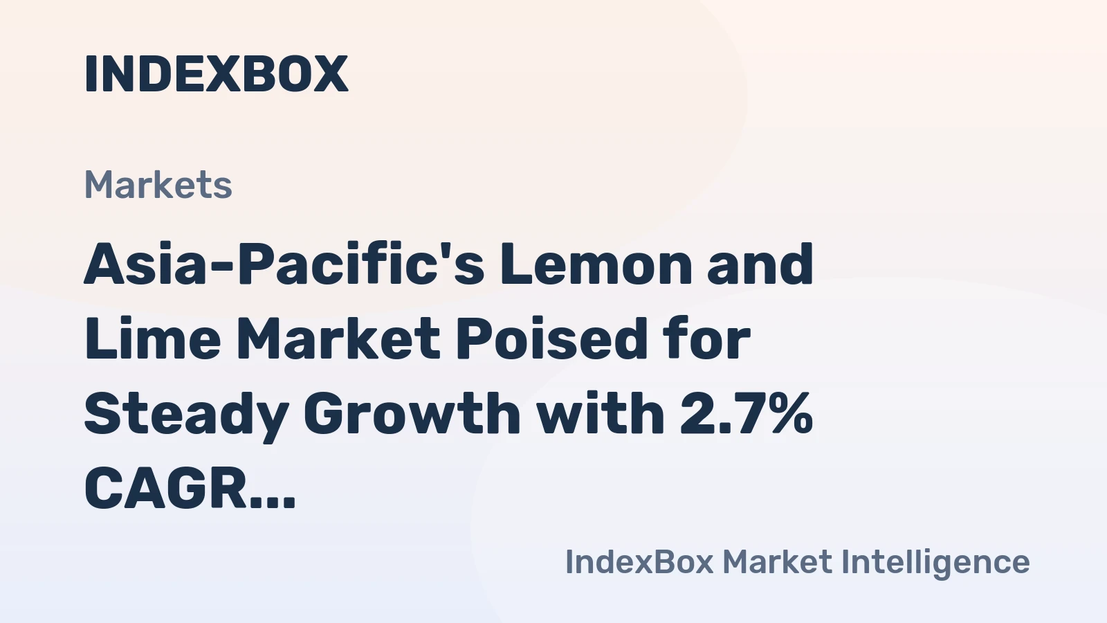Asia-Pacific's Lemon and Lime Market Poised for Steady Growth with 2.7% CAGR Through 2035
